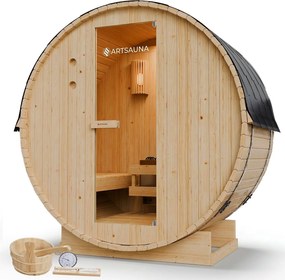 Artsauna Sudová sauna Spitzbergen s kamny Velikost: 220 cm se dvěma lavicemi
