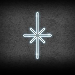 Easy Fix 2D LED světelná hvězda Polaris I., 49 × 55 cm, ledově bílá, závěsná, hliník