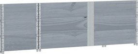 Zahradní truhlík šedý 150 x 50 cm masivní borové dřevo 3295437