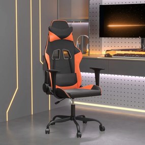 Herní židle černá a oranžová umělá kůže 3143647