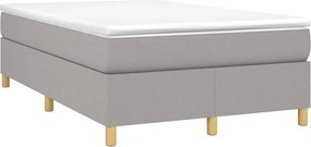 Box spring postel s matrací světle šedá 120x190 cm textil 3269690