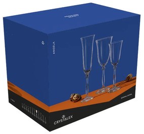 Crystalex - Bohemia Crystal Sklenice na šampaňské Angela 190 ml, 6 ks
