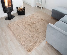 Plyšový koberec TOP - SVĚTLE BÉŽOVÝ