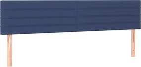 Box spring postel s matrací modrá 200x200 cm textil 3130383