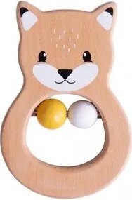 Bigjigs Baby Dřevěné chrastítko liška / od 0 měsíců