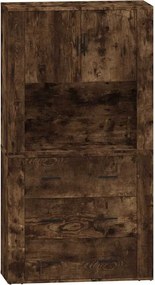 Skříň highboard kouřový dub kompozitní dřevo 3185388