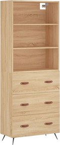 Skříň highboard dub sonoma 69,5 x 34 x 180 cm kompozitní dřevo 3189352