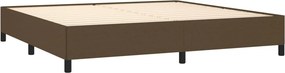 Box spring postel s matrací tmavě hnědá 200x200 cm textil 3141964