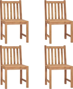 Zahradní židle 4 ks s poduškami masivní teak 3073107