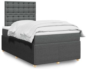 Box spring postel s matrací tmavě šedá 120x190 cm textil 3294310