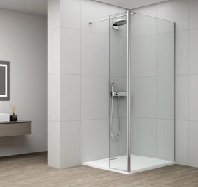 Polysan Esca Chrome walk in sprchová zástěna 120 x 210 cm s otočným panelem 50 cm chrom čiré sklo ES3A120B50
