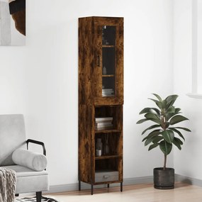 Skříň highboard kouřový dub 34,5 x 34 x 180 cm kompozitní dřevo