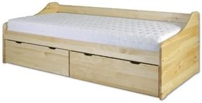 ImportWorld Dřevěná postel 90x200 Ronnie (Barva dřeva: Ořech)
