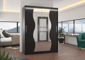 Posuvná skříň se zrcadlem a LED osvětlením RENZO 150