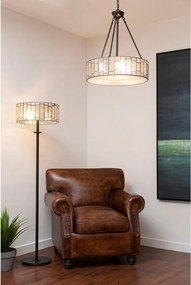Kovové závěsné svítidlo se skleněným stínidlem ø 46 cm Waldorf – Premier Housewares