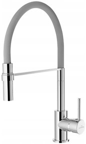 Invena Chameleon, stojánková dřezová baterie, šedá-chromová, BZ-29-L05-C