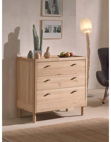 Dětská komoda z dubového dřeva v přírodní barvě 100x95x55 cm Forrest – Vipack