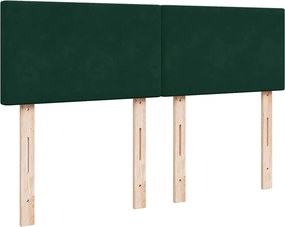 Box spring postel s matrací tmavě zelená 160x200 cm samet 3287779