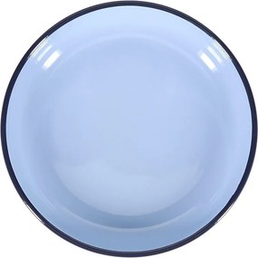 Modrý hluboký talíř z kameniny ø 21 cm Duo – ONA