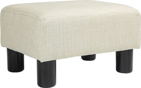 HOMCOM sedací puf 40×30×24 cm, do 110 kg, béžová
