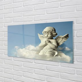 akrylový obraz Anděl nebe mraky 125x50 cm