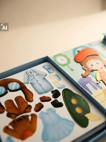 Sinsay - Magnetická skládačka s postavičkou v různých povoláních, 52 dílků - vícebarevná