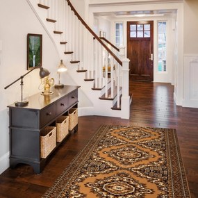 Alfa Carpets, Běhoun na míru TEHERAN T-102 beige, šíře 100 cm, béžová, chodba / předsíň
