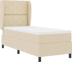 Postel s boxspringem s polštářem Krémová 80 x 200 cm textil 3340597