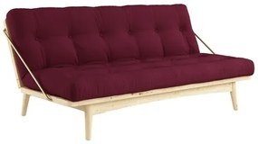 sofa FOLK by Karup - 68*190 cm natural (přírodní) + futon bordeaux 710