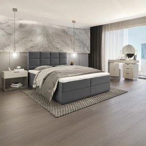 SFAB Kontinentální čalouněná postel MERCURY (120x200 cm) Barva látky: Černá (Riviera 100)