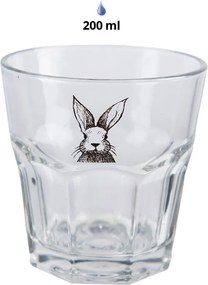 Sklenička na vodu s králíčkem Rabbit Cartoon - Ø 8*8 cm / 200 ml