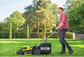 Ryobi RY18LMX46A-0 2 x 18V ONE+ Bezuhlíková sekačka na trávu záběr 46cm bez AKU