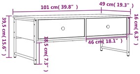 Konferenční stolek dub sonoma 101x49x39,5 cm kompozitní dřevo - Default Title