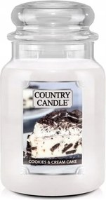 Cookies & Cream Cake – Country Candle – velká vonná svíčka se dvěma knoty