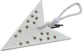 Bílá závěsná vánoční papírová hvězda S - 30*10*30 cm