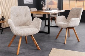 Designová otočná židle Yanisin béžová