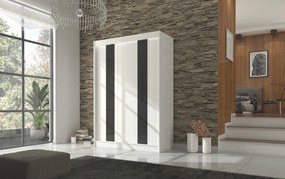 ADRK Furniture Posuvná skříň s lacobelem KAREN 150 SW-KAR-W+BL-150+A275