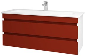 Dřevojas Koupelnová skříň MAJESTY SZZ2 120 Varianta: L01 Bílá vysoký lesk / M07 Červená mat