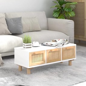 vidaXL Konferenční stolek 80x40x30 cm kompozitní a borové dřevo [345618] Barva: Bílá