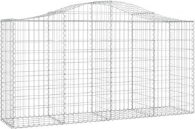 Klenuté gabionové koše 8 ks 200x50x100/120cm pozinkované železo 3145646