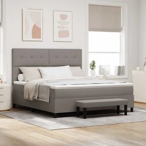 Postel s boxspringem s čelo Taupe 180 x 200 cm textil 3344090