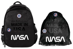 Paso Školní set dvoukomorový batoh + vak na záda Nasa