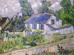 Obrazová reprodukce Houses at Auvers - Vincent van Gogh, (40 x 30 cm)