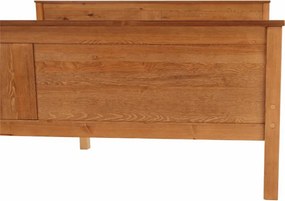 Postel, borovicové dřevo v odstínu dub, 180x200, PROVO NEW Kondela 0000400849