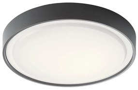 Redo 90156 stropní LED svítidlo Ponza tmavě šedé, 17,5W, 3000K, ø30cm