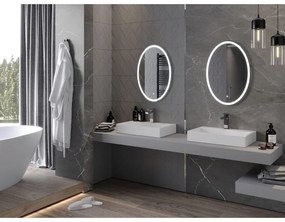 Mexen Elz, LED koupelnové zrcadlo s podsvícením 50 x 70 cm, 6000K, ochrana proti zamlžování, 9802-050-070-611-00