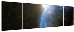 Obraz země z vesmíru (170x50 cm)