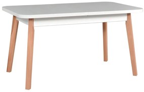 stoly/jidelni-stul-oslo-6 deska stolu bílá, nohy stolu buk