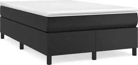 vidaXL Box spring postel s matrací 120x190 cm umělá kůže [3269697] Barva: Černá