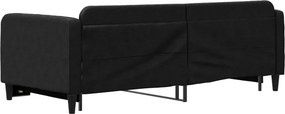 Válenda s přistýlkou černá 90 x 200 cm textil 3196818